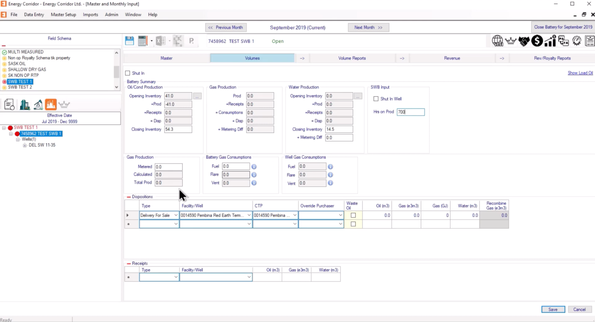 Single-Well Battery Data Entry – Corptex Systems Ltd.
